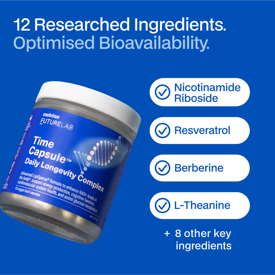 Time Capsule Daily Longevity Complex – Longevity Supplement | Melrose ...