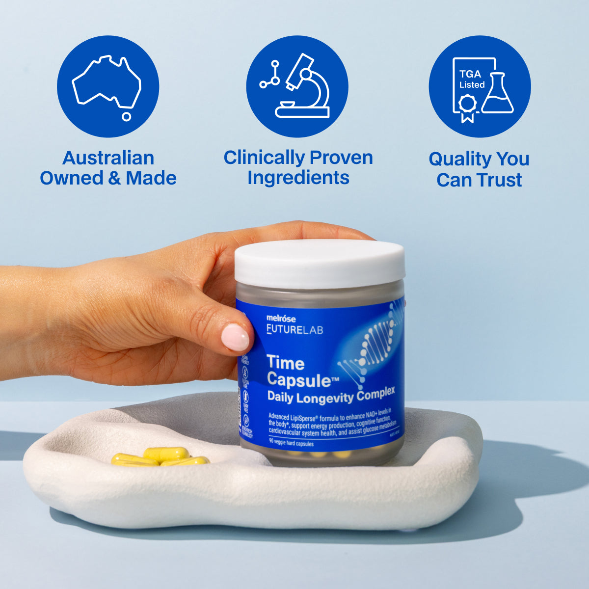 Time Capsule Daily Longevity Complex – Longevity Supplement | Melrose ...